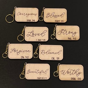 Bible Verse Keychain L Glowforge Keychain Files L Laser Cut Files L Mom ...