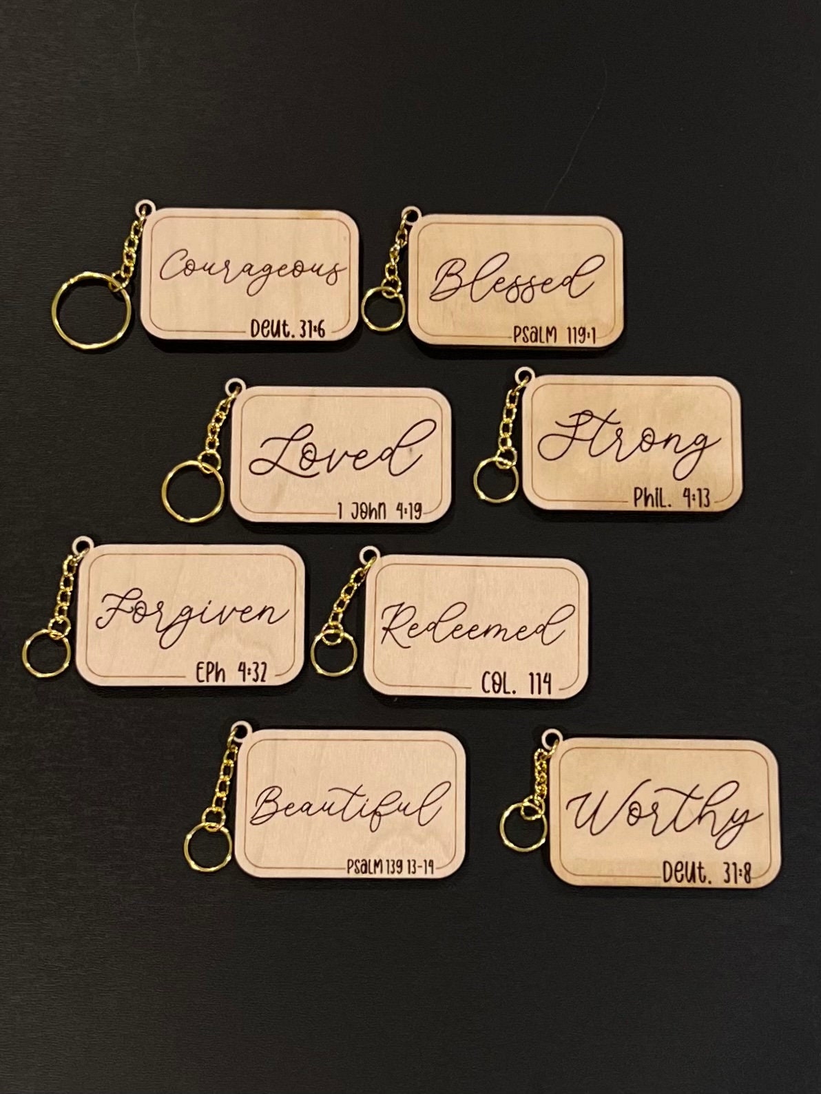 Bible Verse Keychain L Glowforge Keychain Files L Laser Cut Files L Mom ...