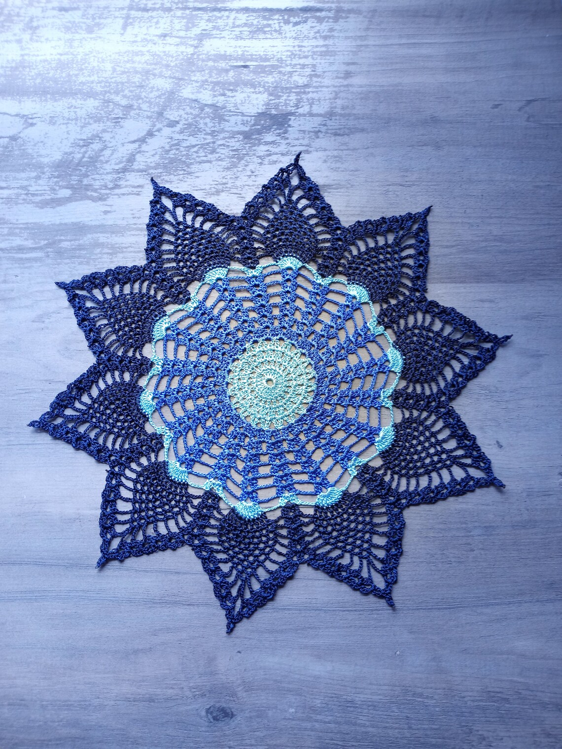 Round Doily, Navy Doilies, Vintage Handmade Doilies - Etsy