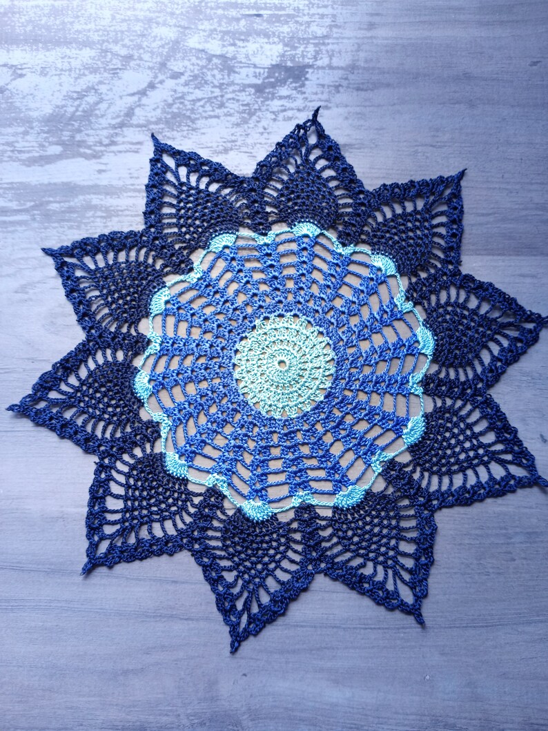 Round Doily, Navy Doilies, Vintage Handmade Doilies - Etsy