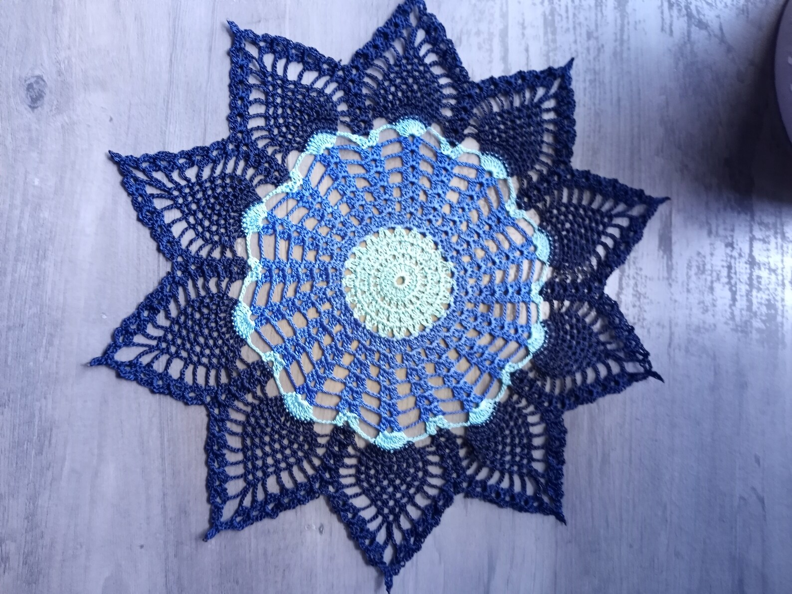 Round Doily, Navy Doilies, Vintage Handmade Doilies - Etsy