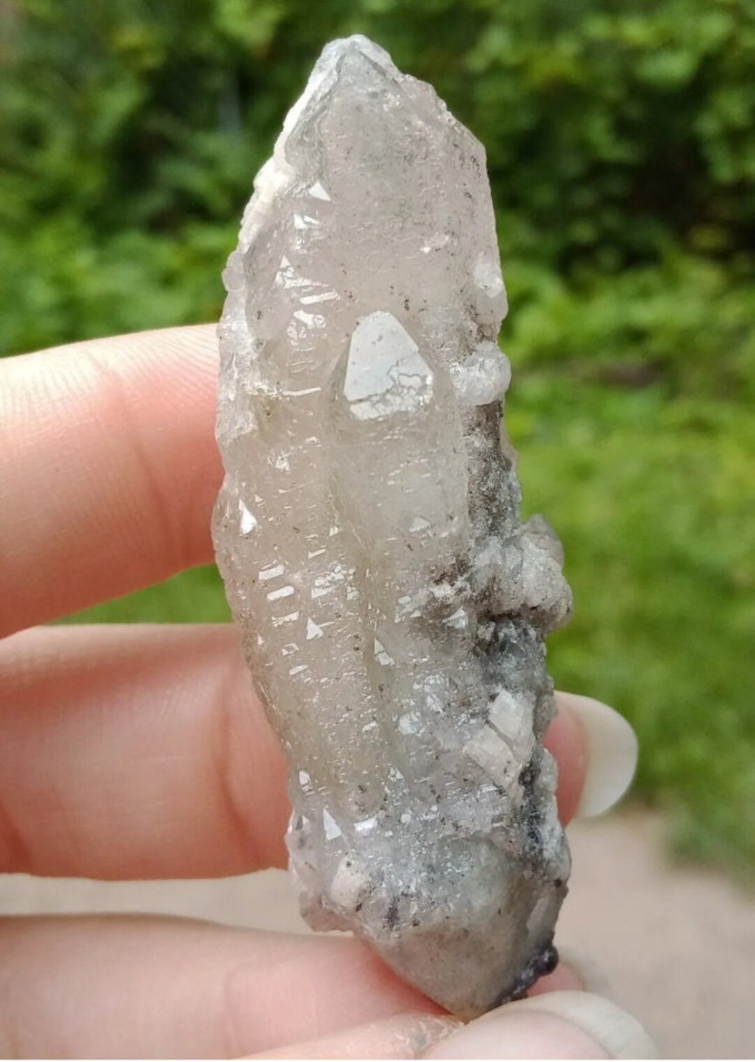 Skeletal Elestial Terminated Quartz W/chlorite & Calcite - Etsy