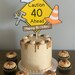 Caution Ahead • Birthday • Cake Topper • Happy Birthday • Construction ...