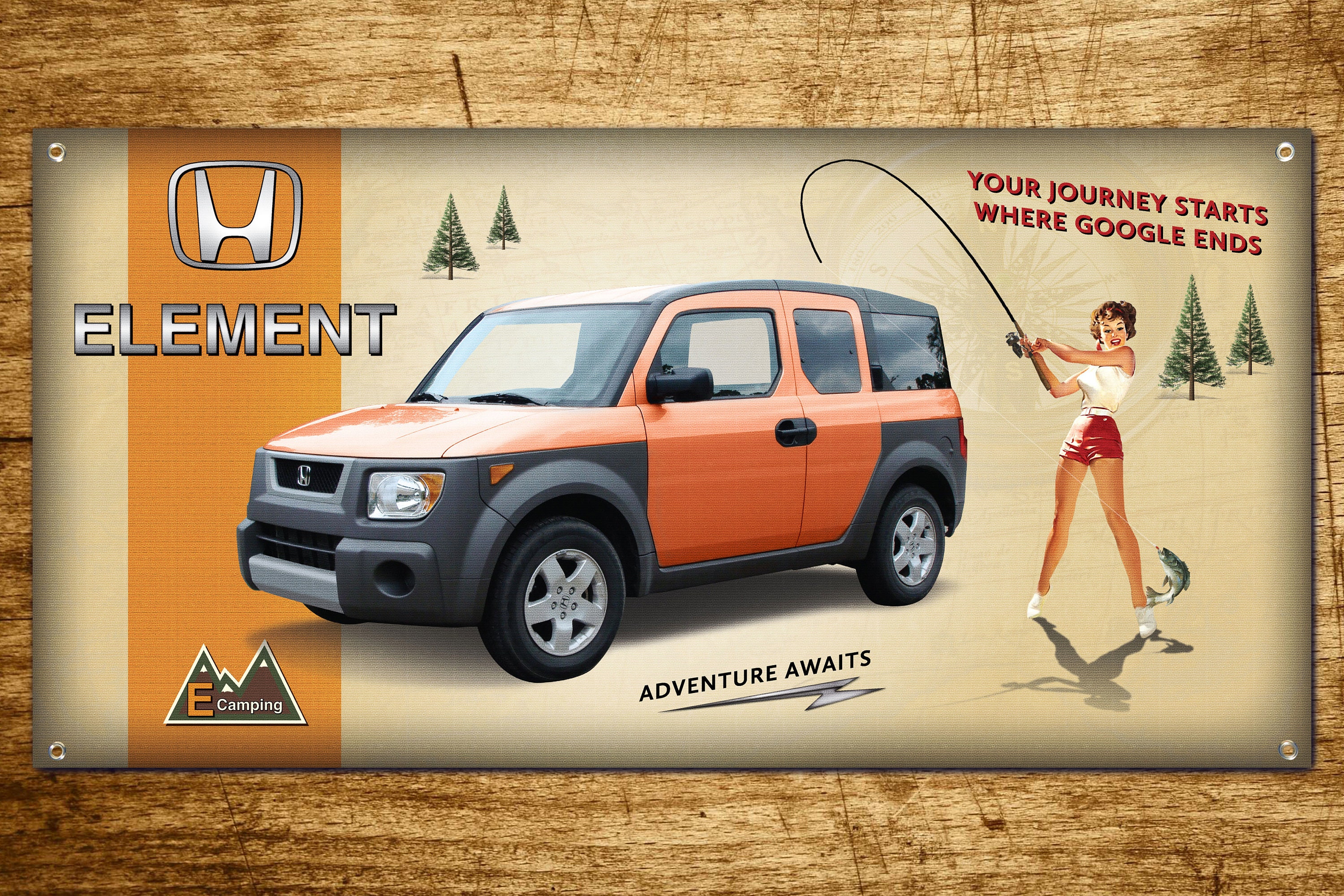 Honda Element Garage Banner | Etsy