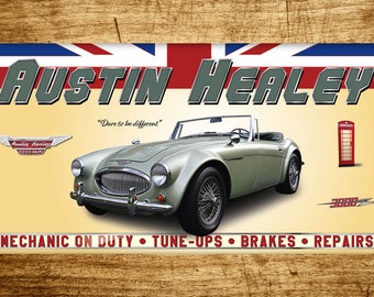 Custom Austin Healey 100/6 Garage Banner 2ft X 4ft | Etsy