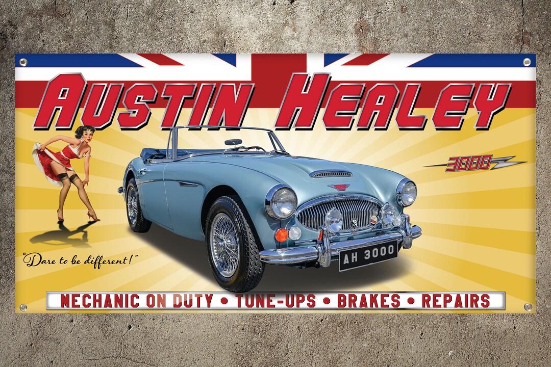 Austin Healey 3000 MKIII Garage Banner 2ft X 4ft - Etsy