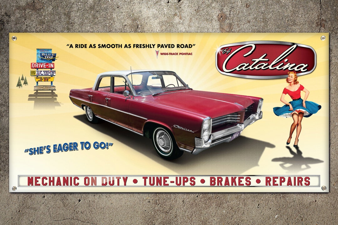 1964 Pontiac Catalina Garage Banner - Etsy
