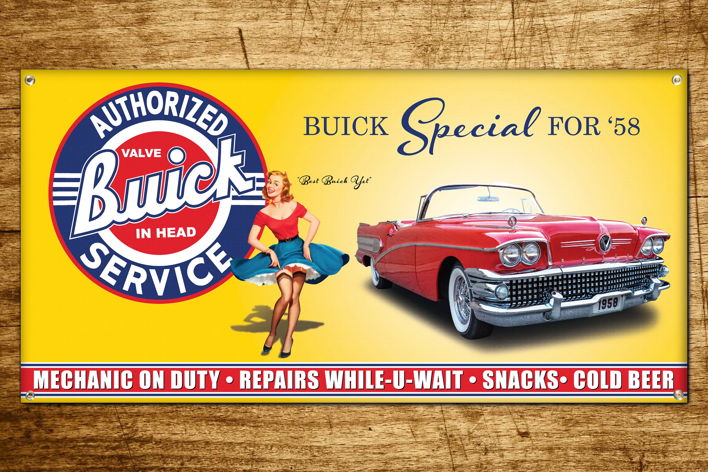 Custom '58 Buick Special Garage Banner 2ft X 4ft - Etsy