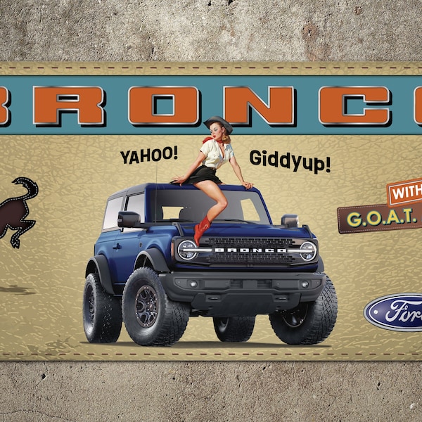 Ford Bronco Garage Signs - Etsy