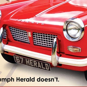 1967 Triumph Herald Garage Banner 2ft X 4ft - Etsy