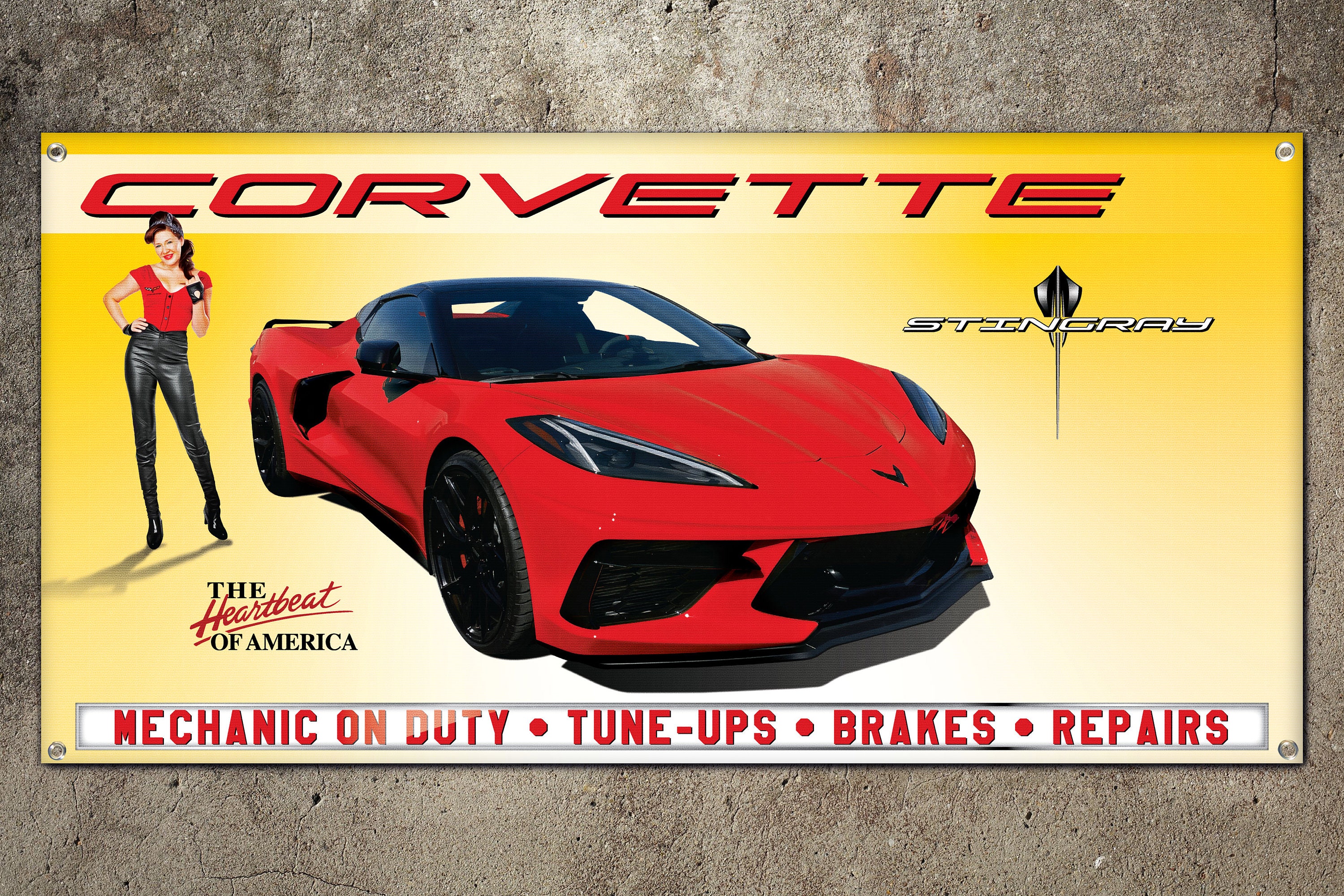 2023 Corvette Stingray Garage Banner - Etsy