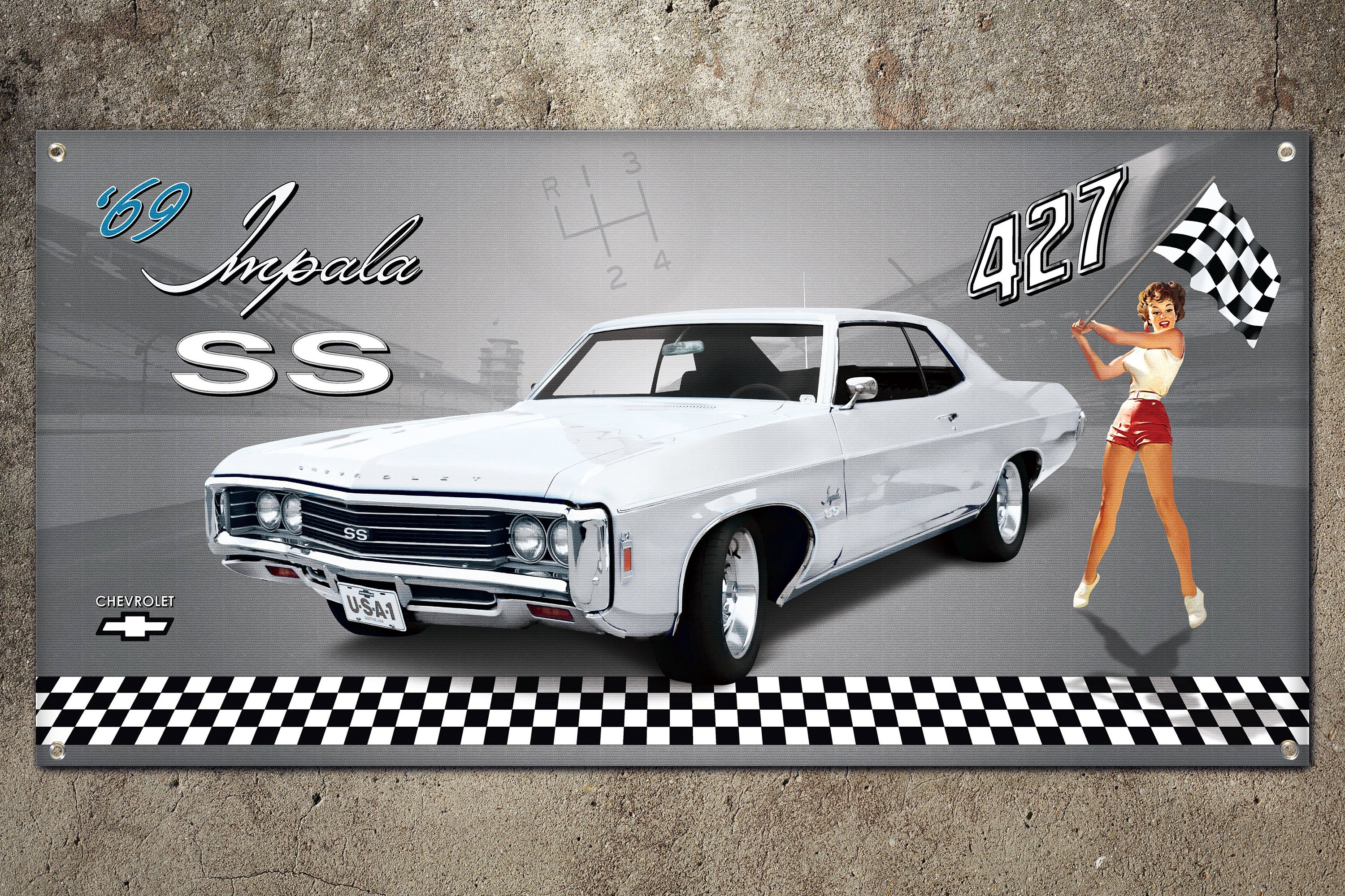 1969 Chevrolet Impala SS Garage Banner - Etsy
