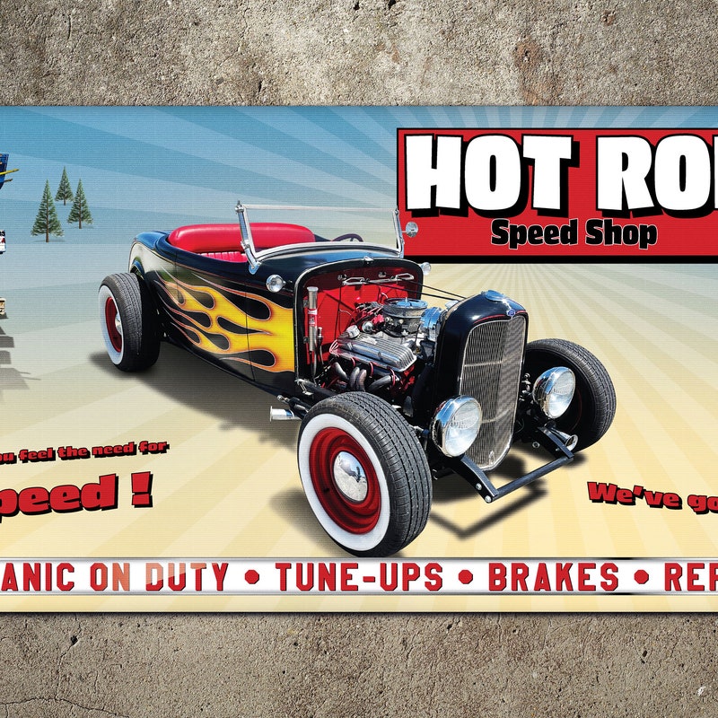 Garage Hot Rod Banner - Etsy
