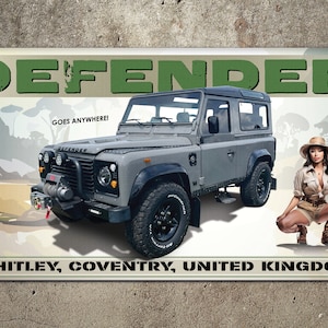 Land Rover Defender Garage Banner - Etsy