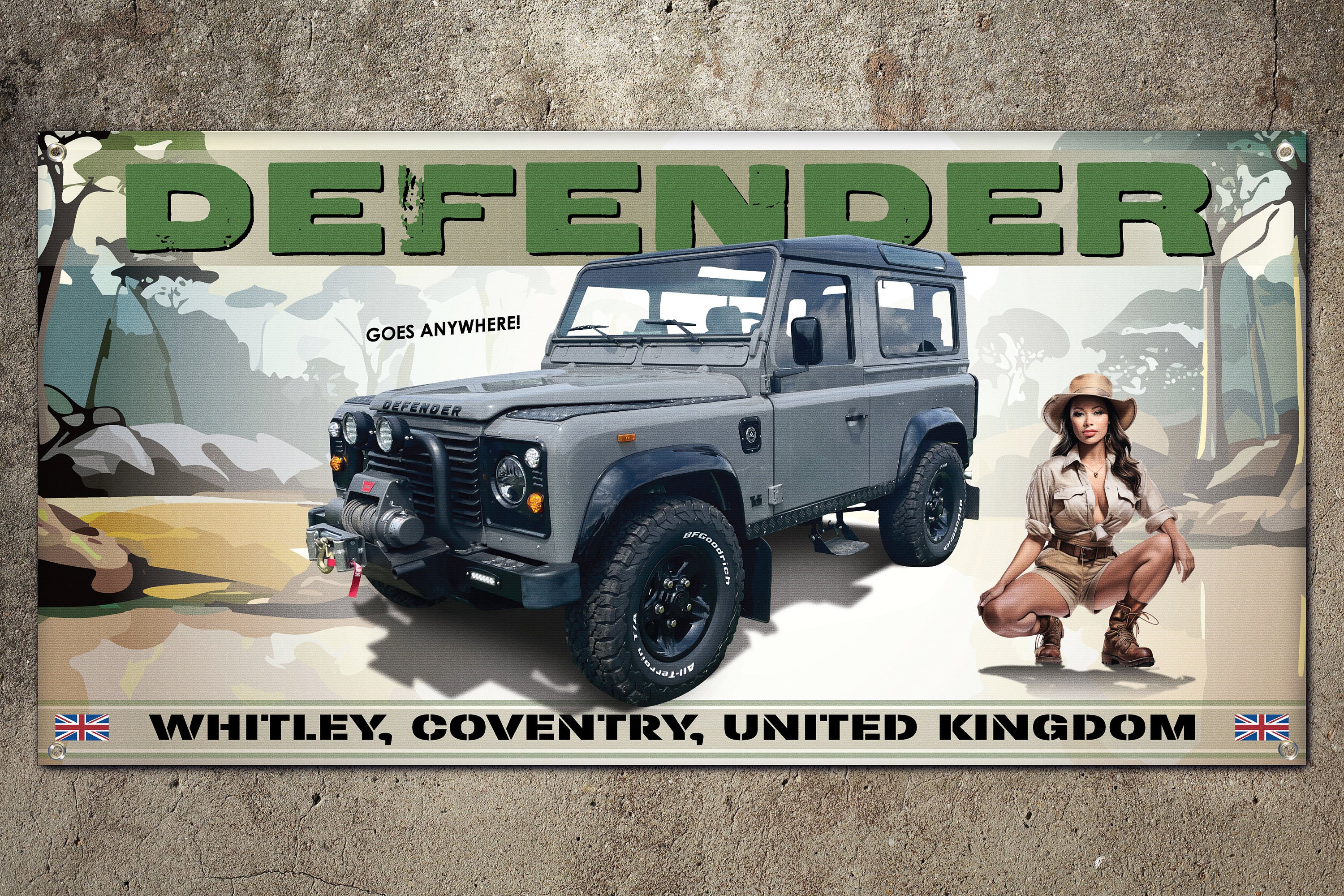 Land Rover Defender Garage Banner - Etsy