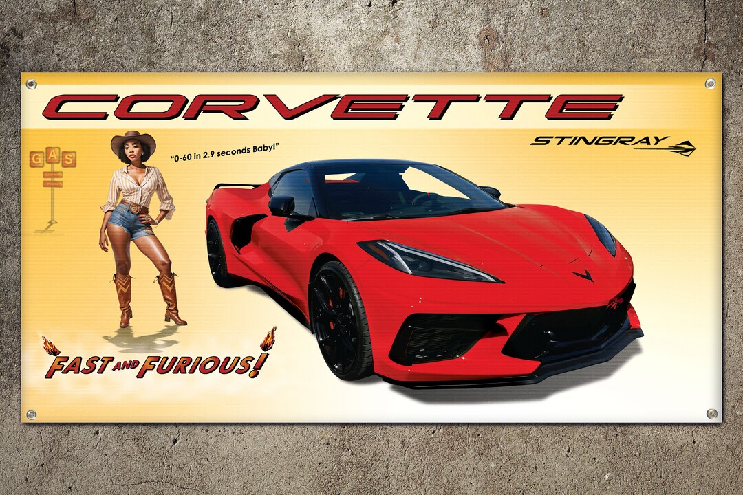 2023 Corvette Stingray Garage Banner - Etsy