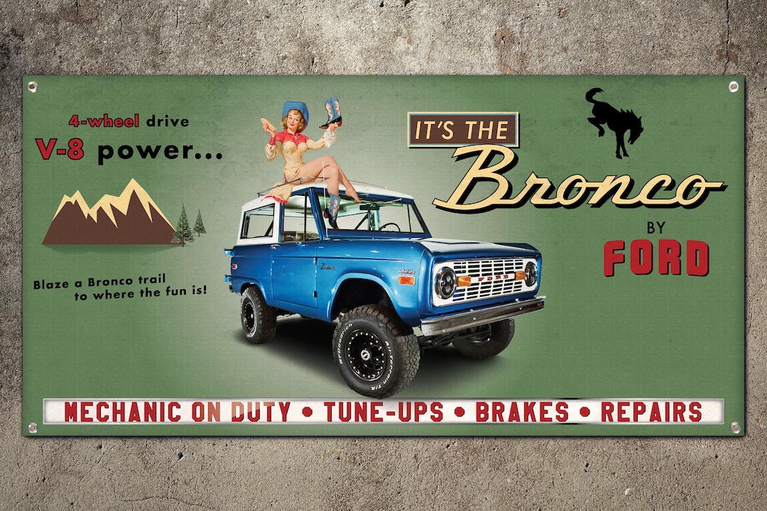 Ford Bronco Garage Banner - Etsy