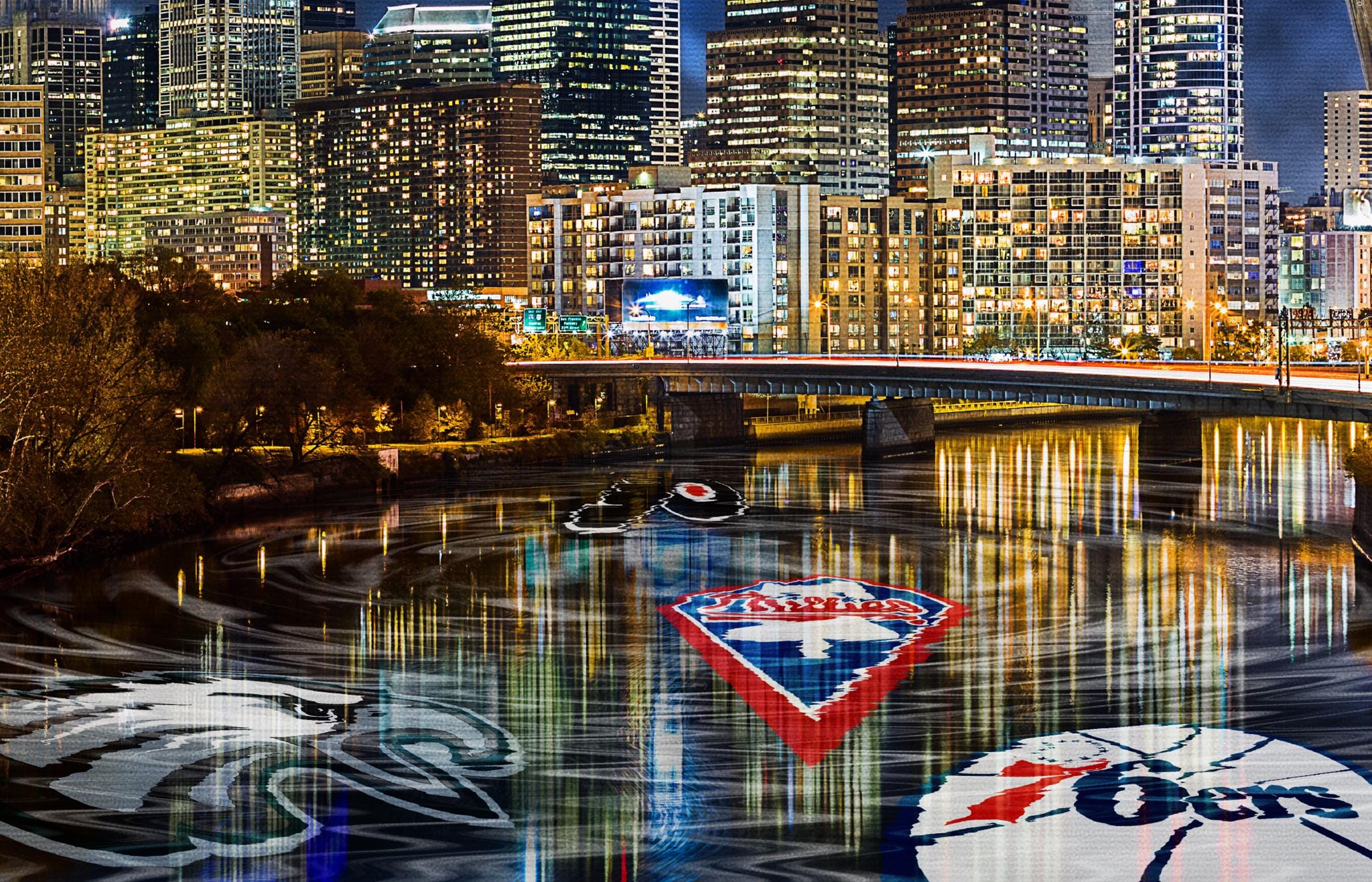 Philadelphia Sports Teams Banner - Etsy