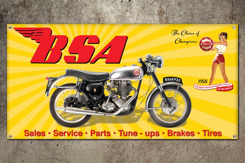 BSA Motorcycles Banner - Etsy
