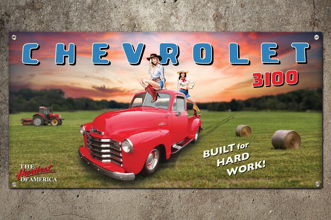 1953 Chevrolet 3100 Truck Banner 2ft X 4ft - Etsy