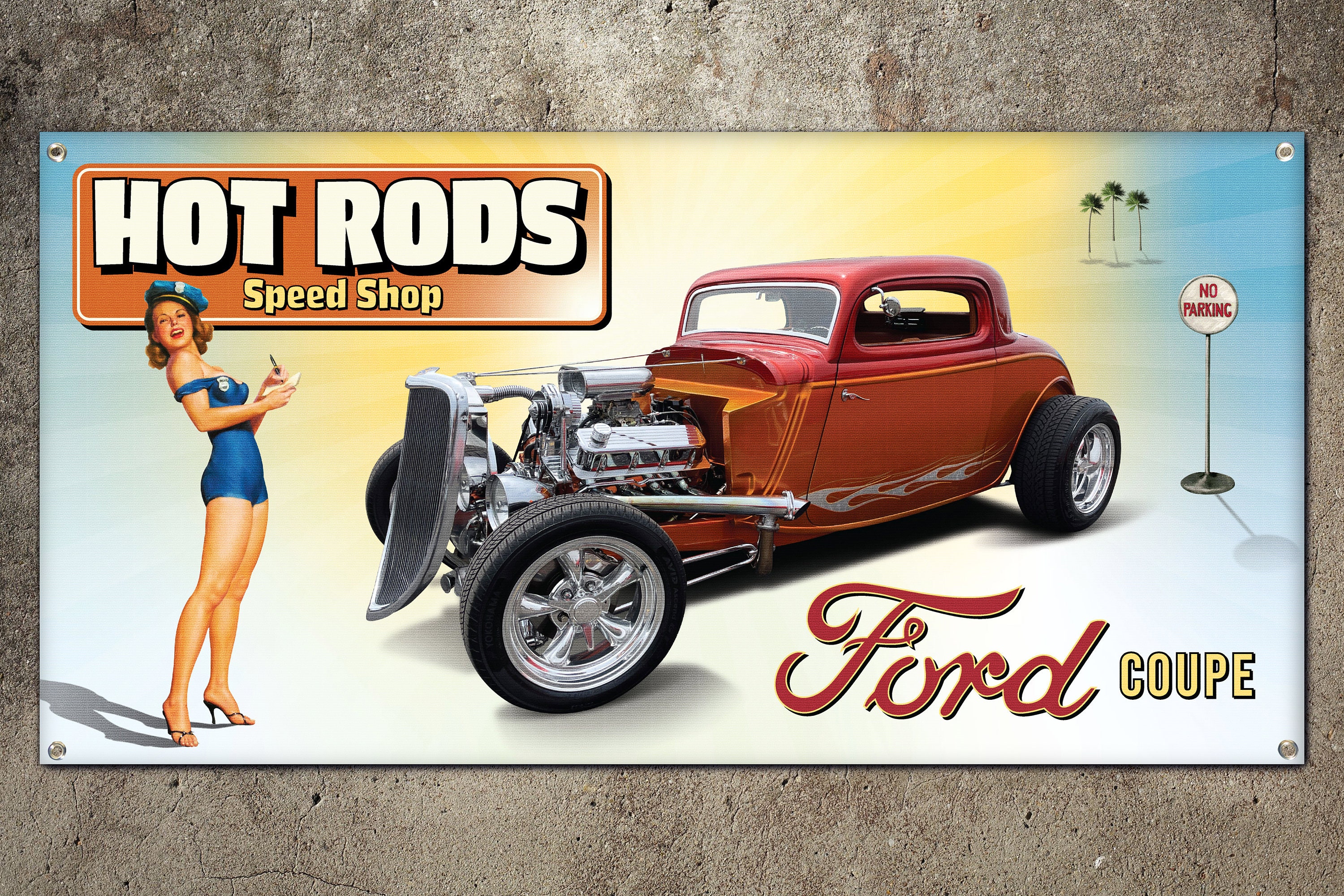 Custom Ford Coupe Garage Banner - Etsy