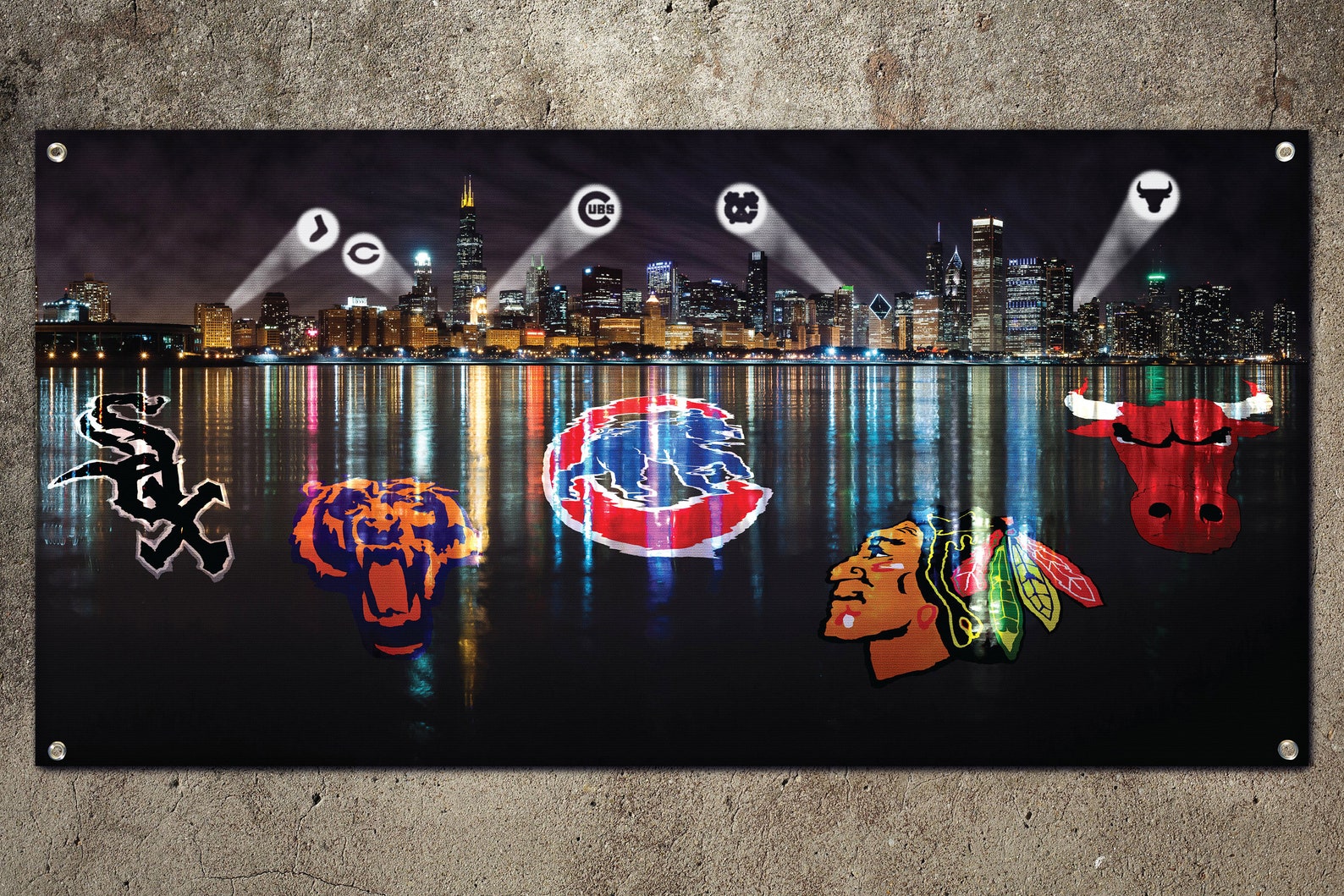 Chicago Sports Teams Banner - Etsy