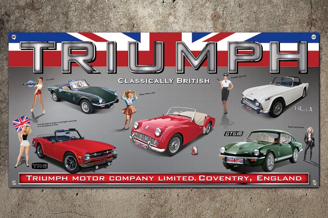 Custom Giant 4ft X 8ft Triumph Sports Cars Garage Banner - Etsy