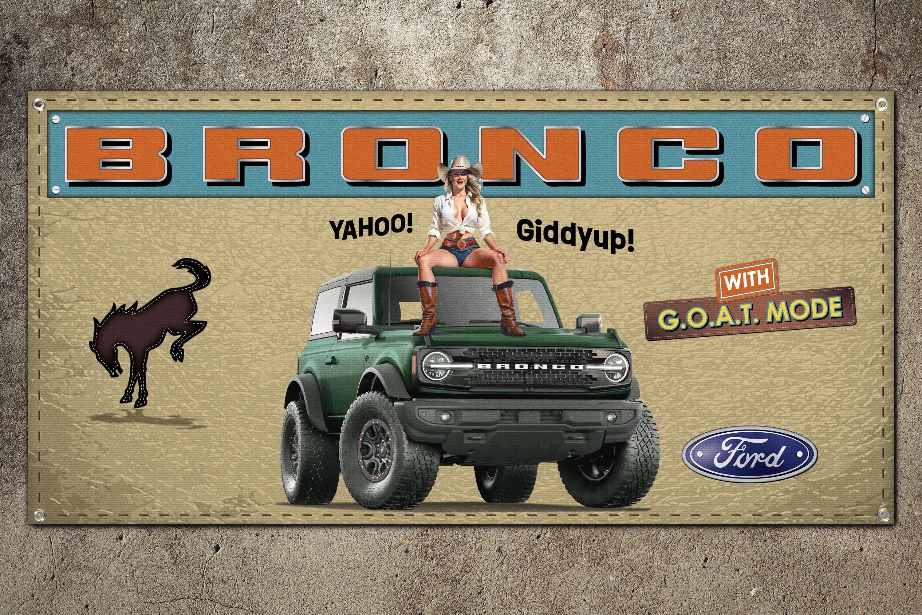 Ford Bronco Garage Banner - Etsy
