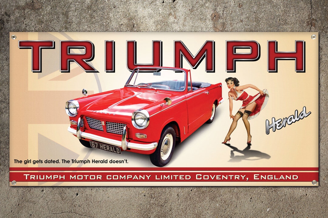 1967 Triumph Herald Garage Banner 2ft X 4ft - Etsy
