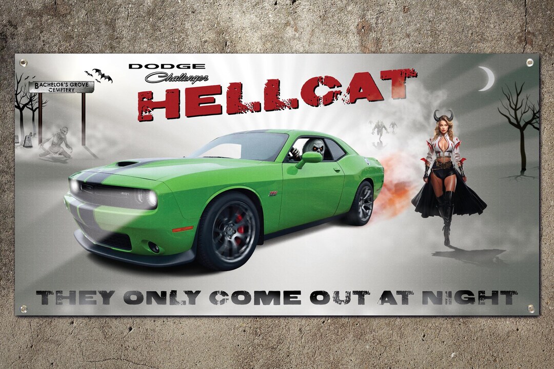 Custom Dodge Challenger Hellcat SRT Garage Banner - Etsy