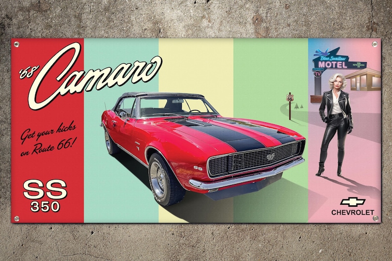 1968 Chevrolet Camaro 350 SS Garage Banner - Etsy