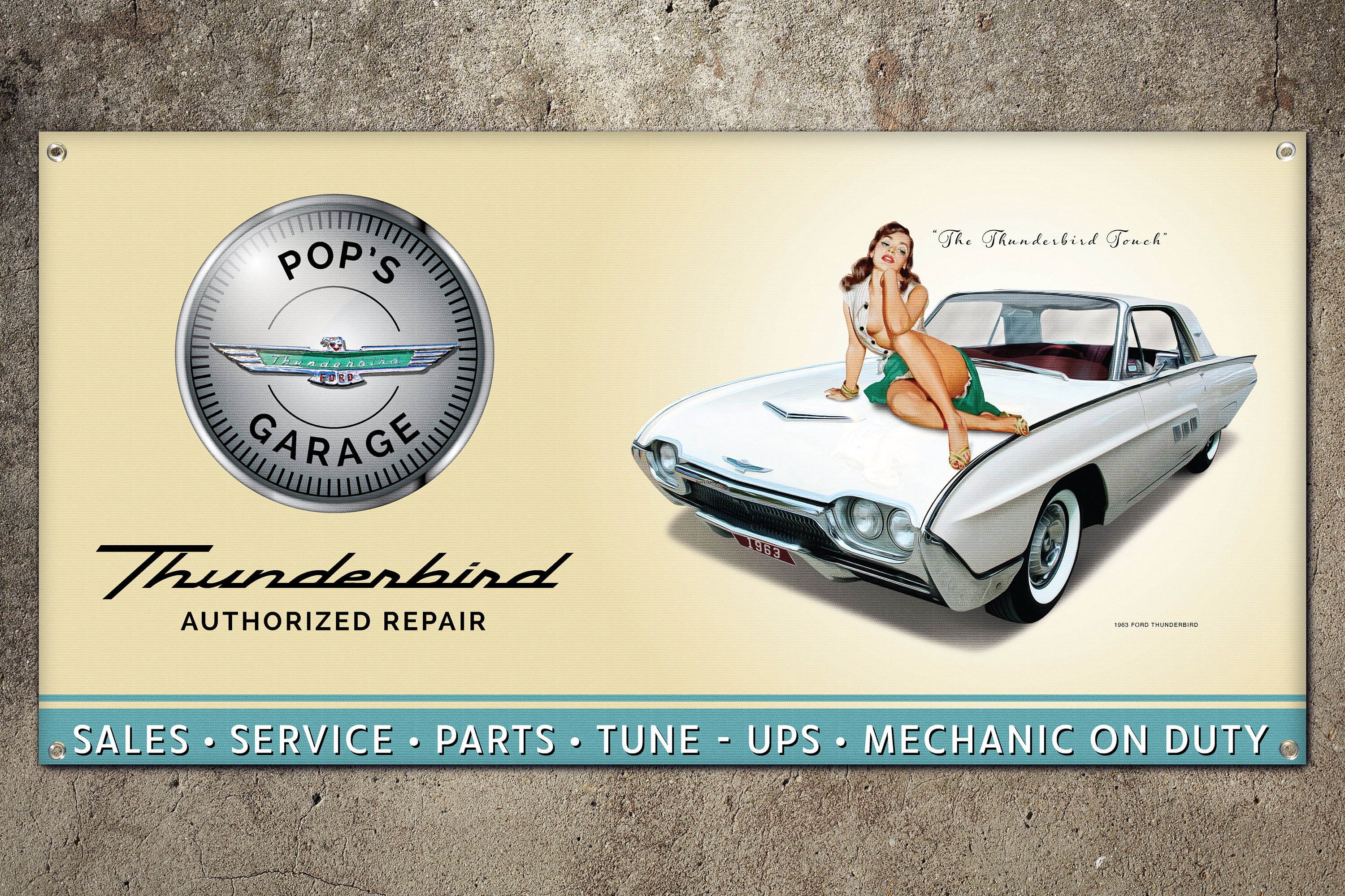 1963 Ford Thunderbird Banner 2ft X4ft - Etsy