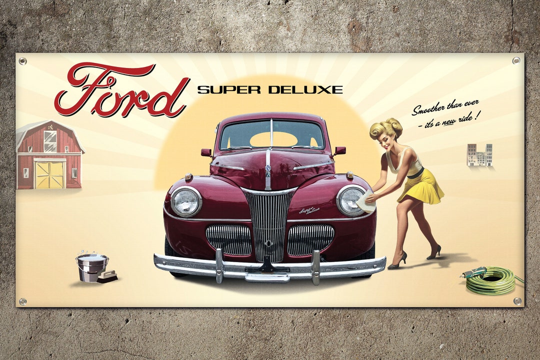 Ford Super Deluxe Garage Banner - Etsy