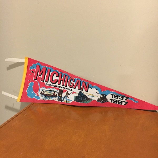 Michigan Pennant - Etsy