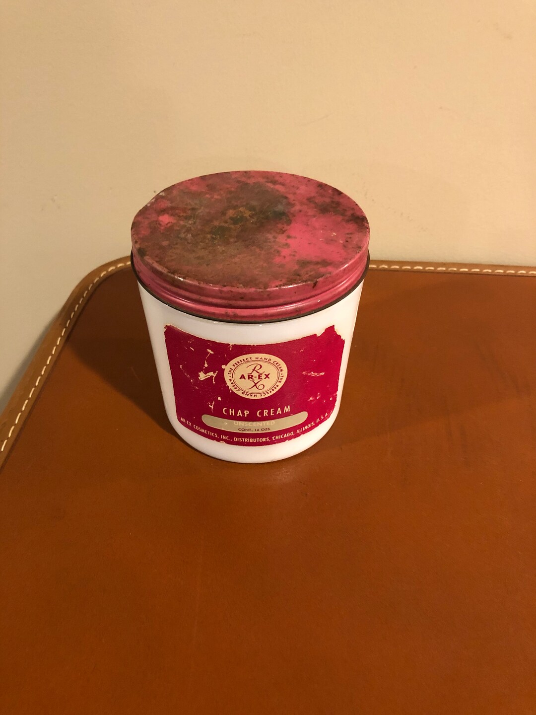 Vintage Chap Dream Ar-ex Milk Glass Jar - Etsy