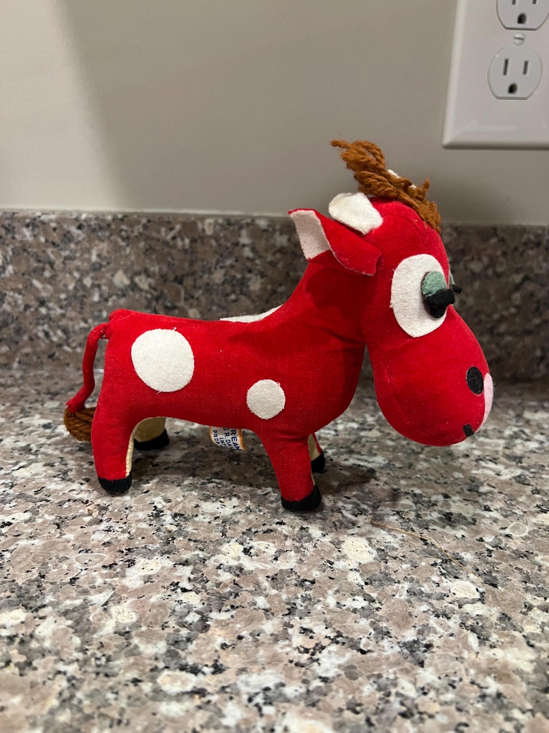 Vintage Dream Pet Stuffed Red Cow - Etsy