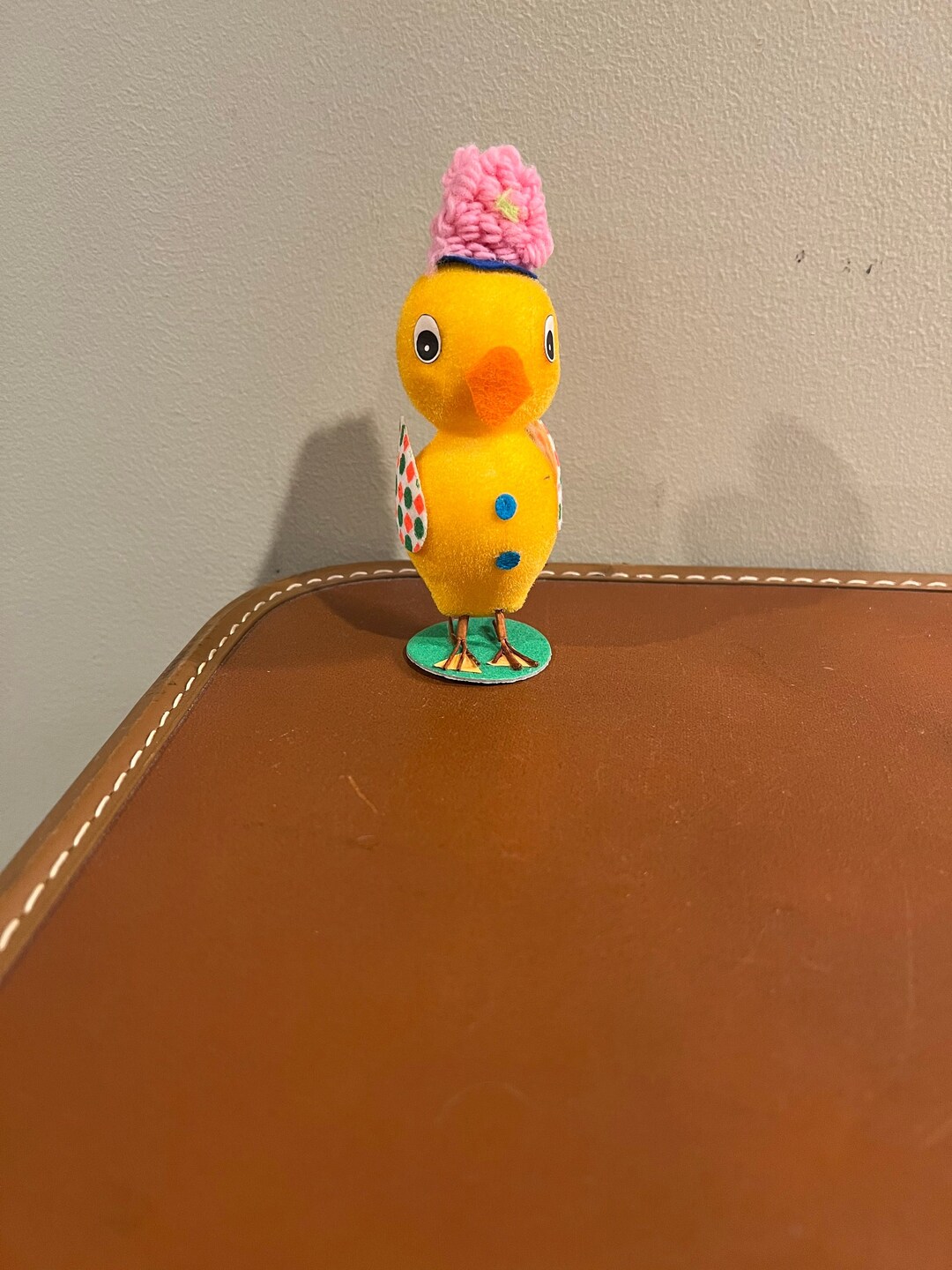 Vintage Flocked Easter Chick - Etsy