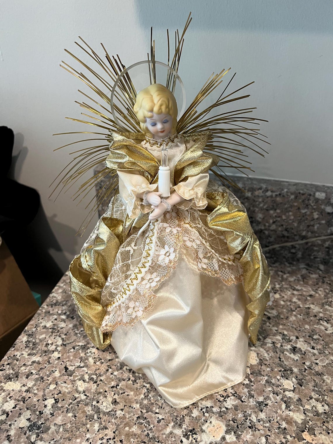 Vintage Angel Porcelain Tree Topper. Does Not Light Up. - Etsy