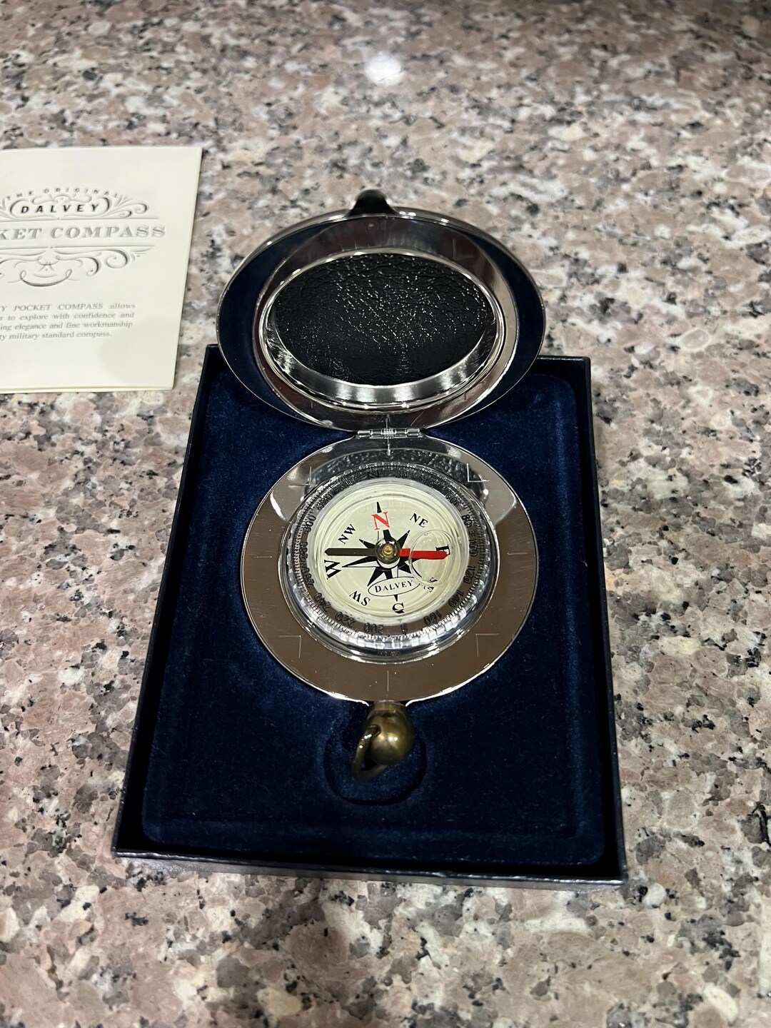 Vintage Dalvey Scotland Pocket Compass in Box With Paper. Engraved ...