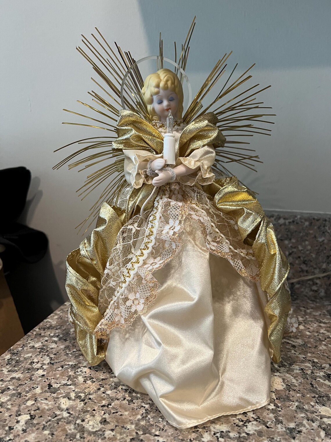 Vintage Angel Porcelain Tree Topper. Does Not Light Up. - Etsy