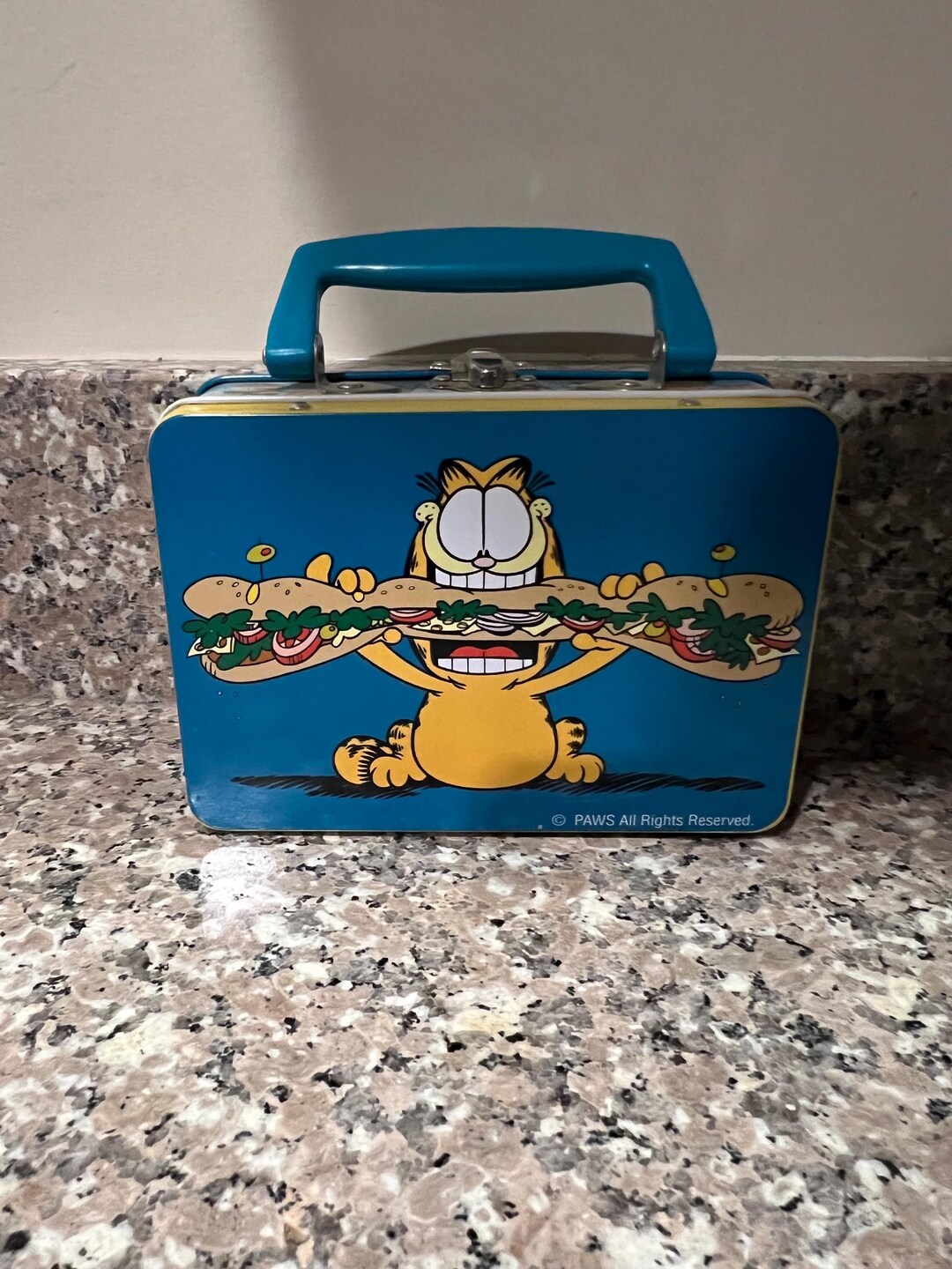 Vintage Small Garfield Metal Lunch Box - Etsy