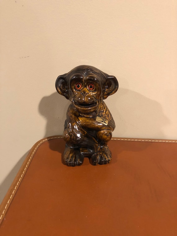 Vintage Haeger Monkey Bank - Etsy