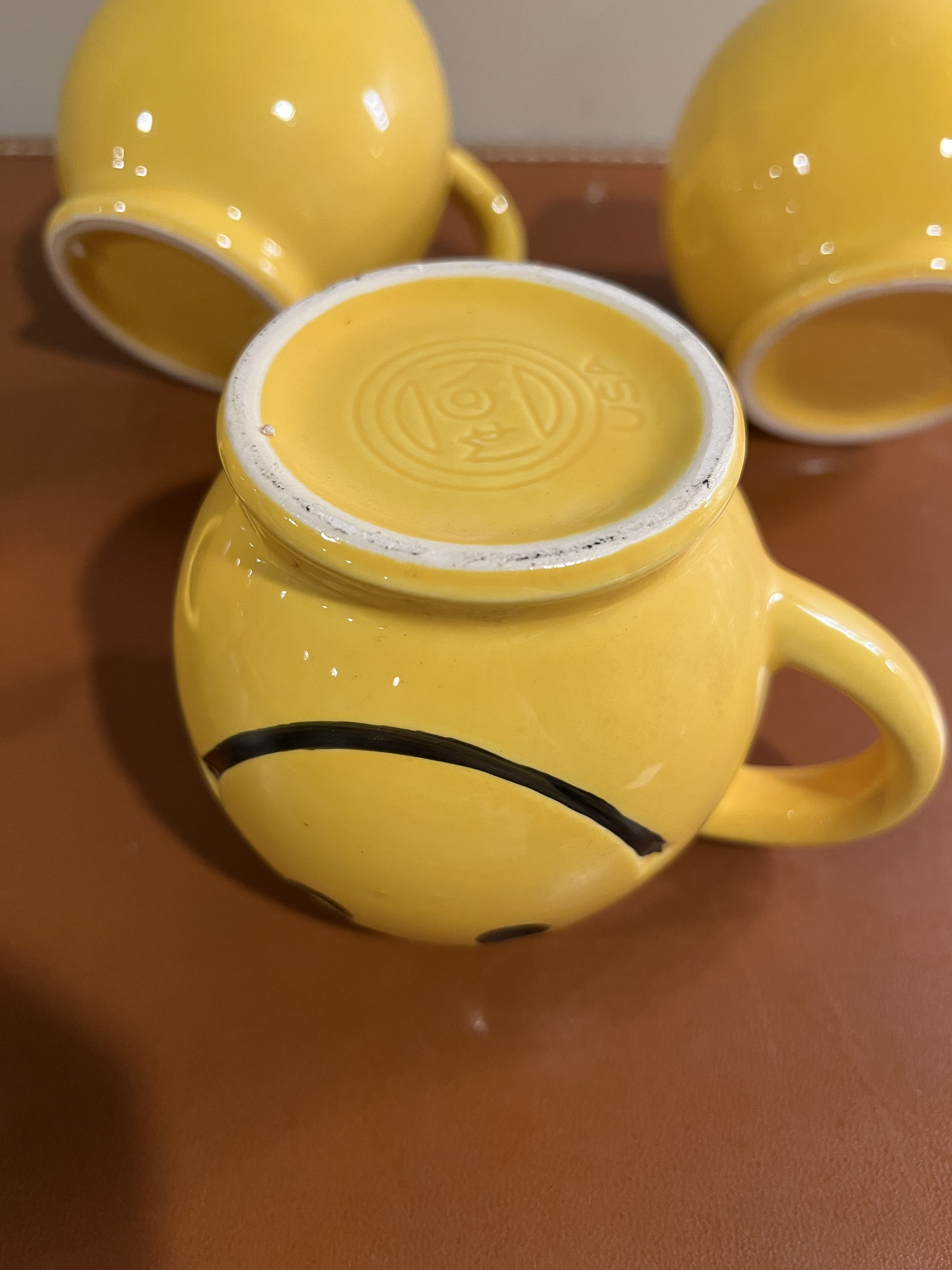 Vintage Set of 4 Smile Face Mugs Made in USA | Etsy