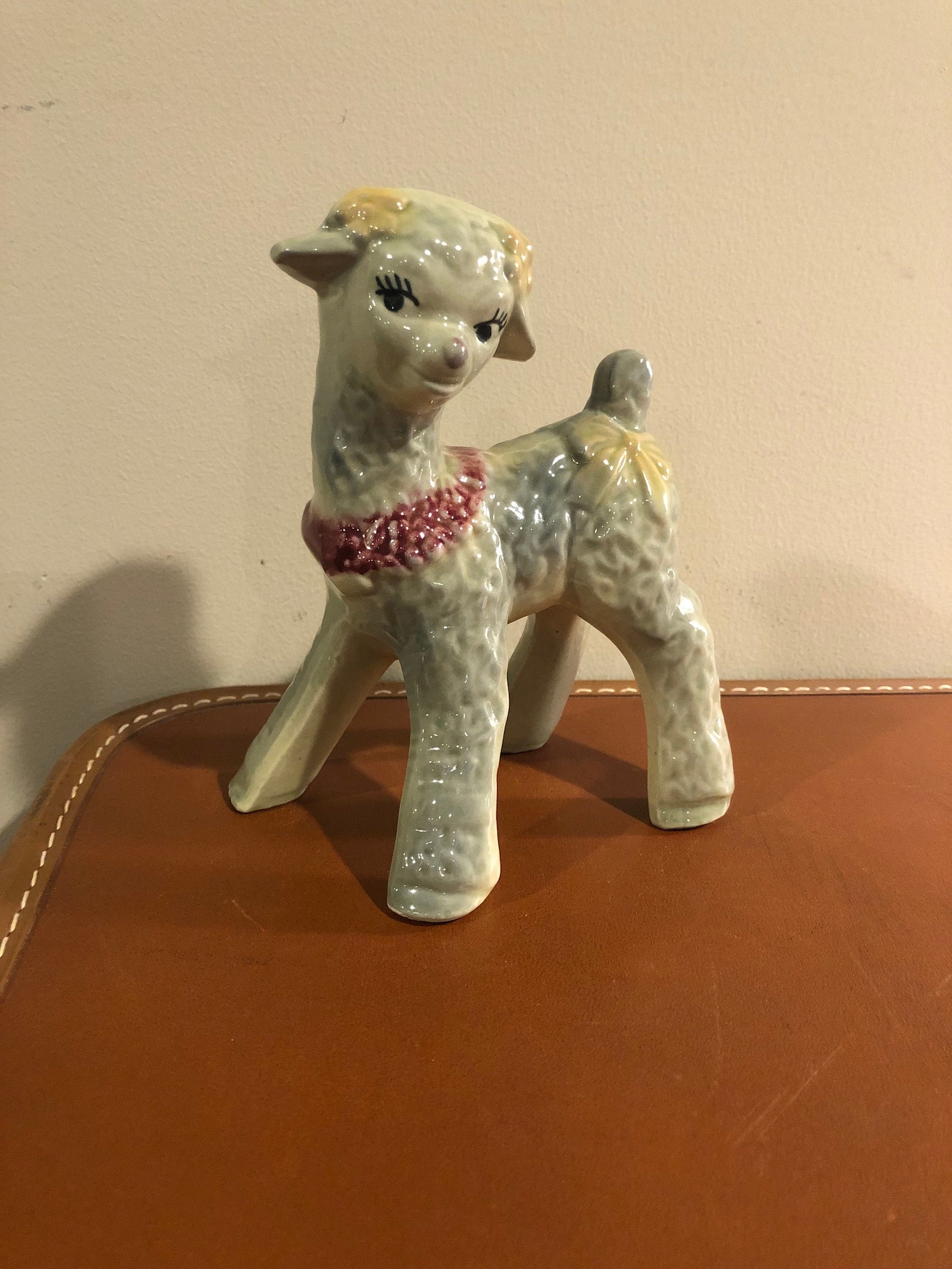 Vintage Grey Lamb Figurine - Etsy