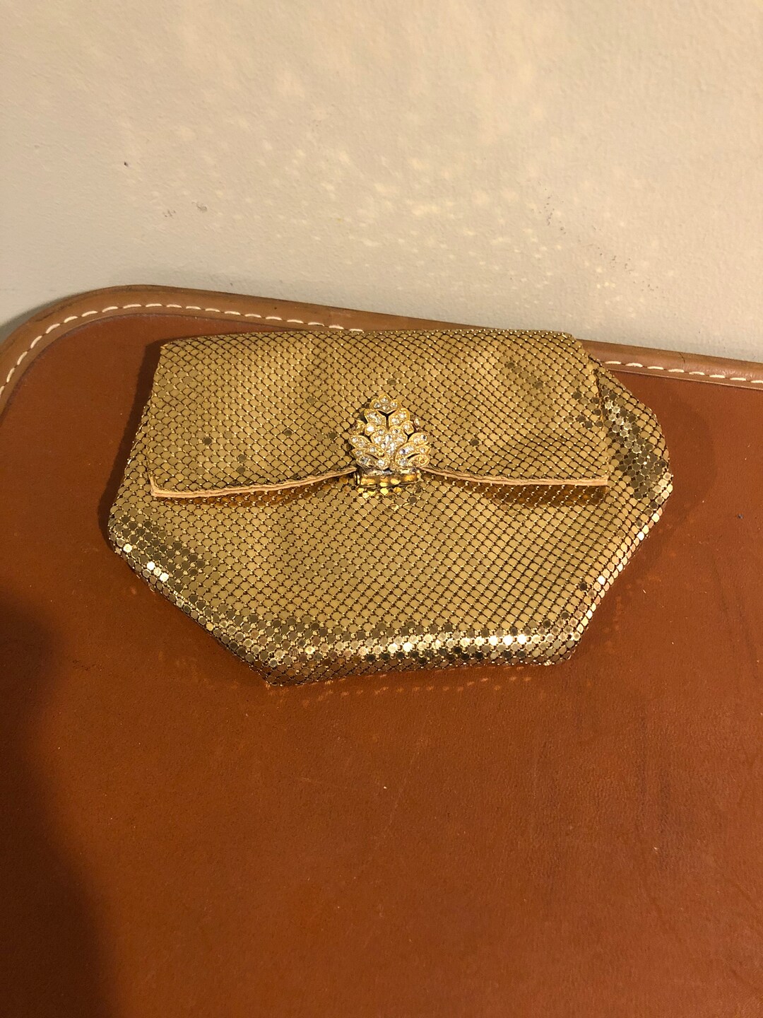 Vintage Gold Hand Held Purse - Etsy