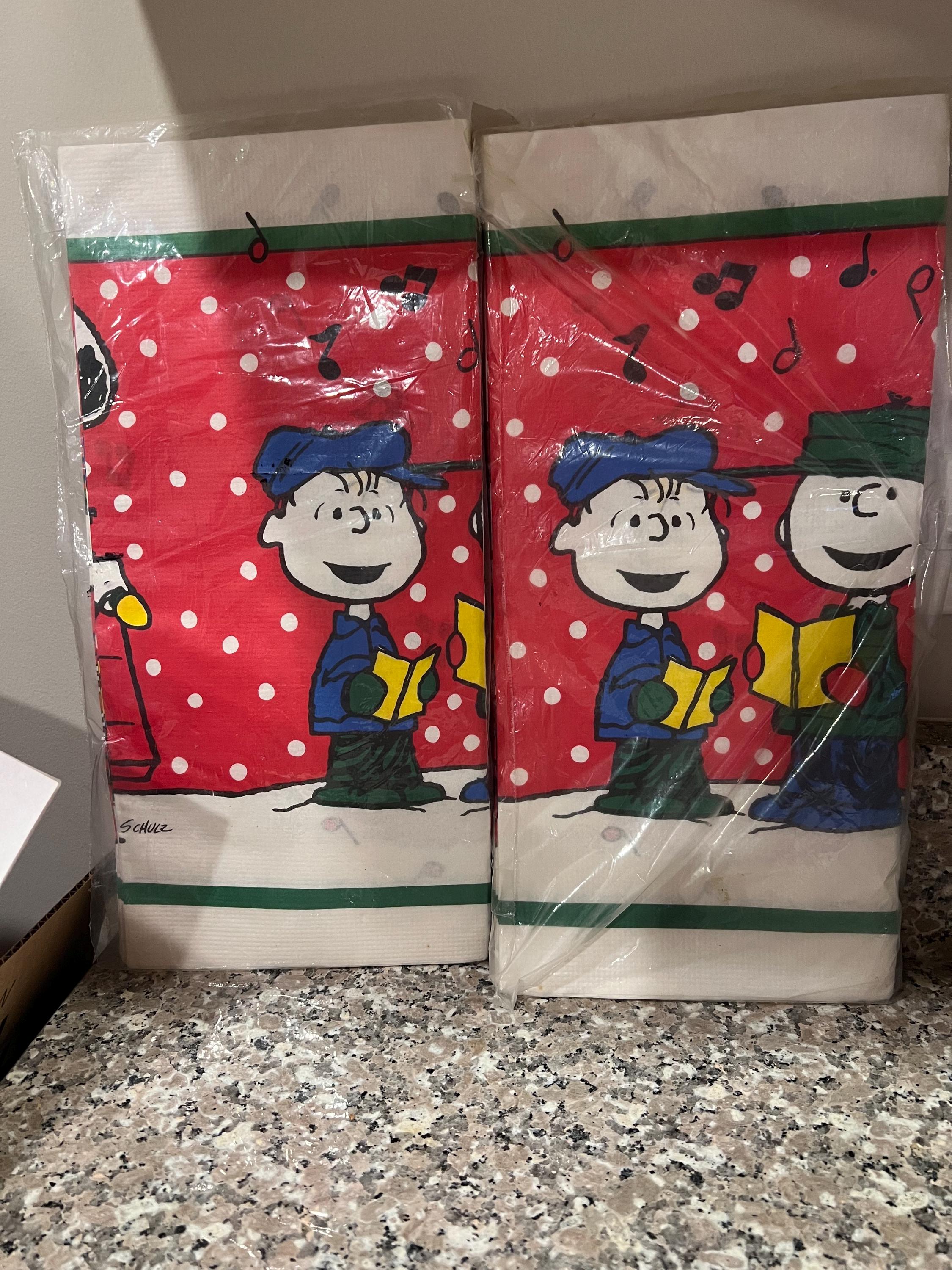 Vintage Ambassador Snoopy Peanuts Christmas Table Cover in Original ...