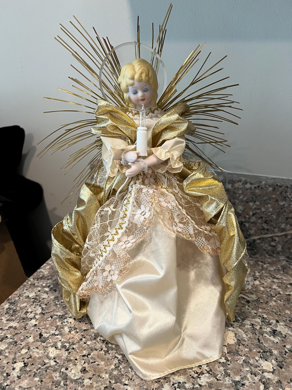 Vintage Angel Porcelain Tree Topper. Does Not Light Up. - Etsy