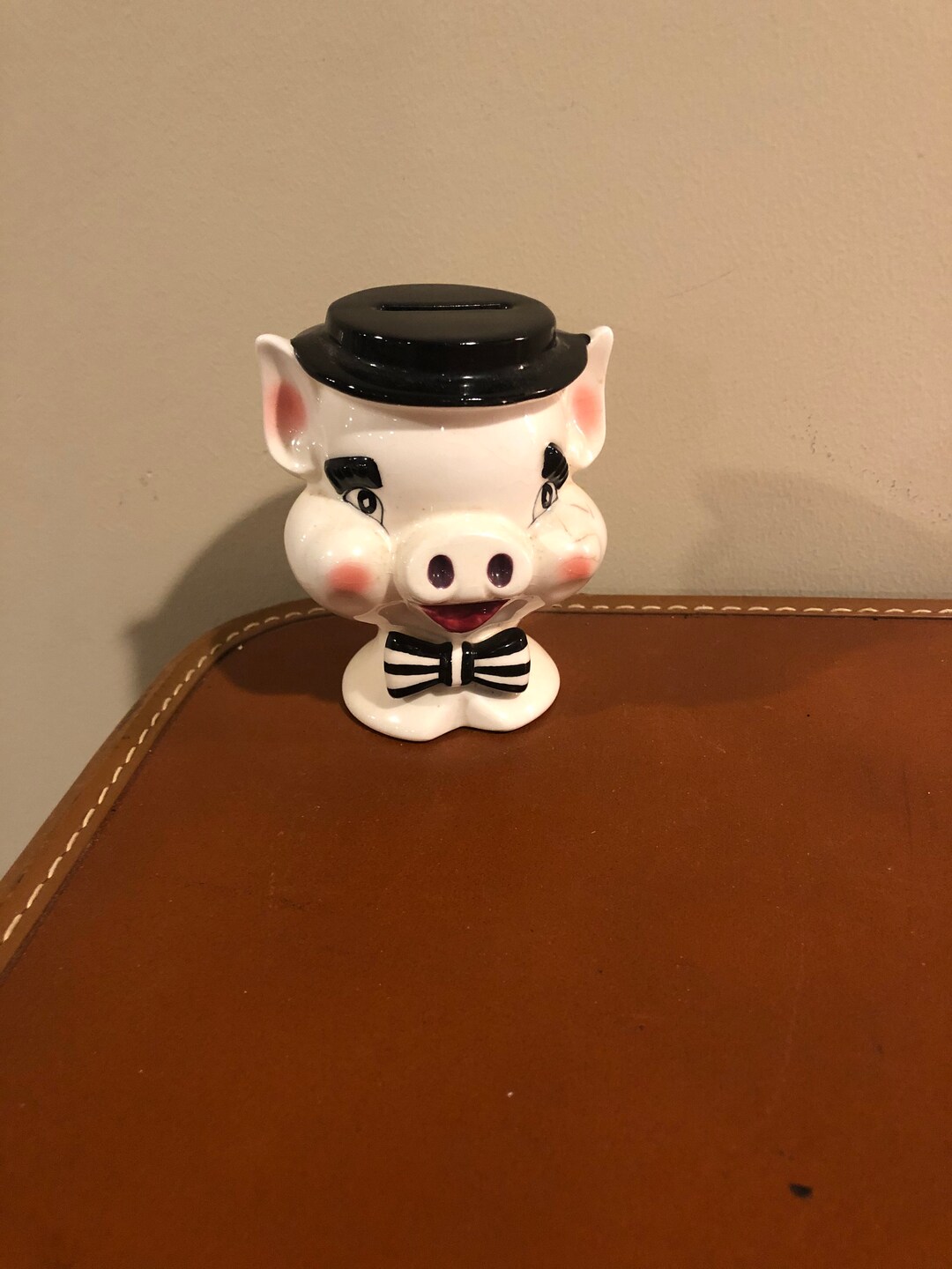 Vintage Pig Head Bank - Etsy