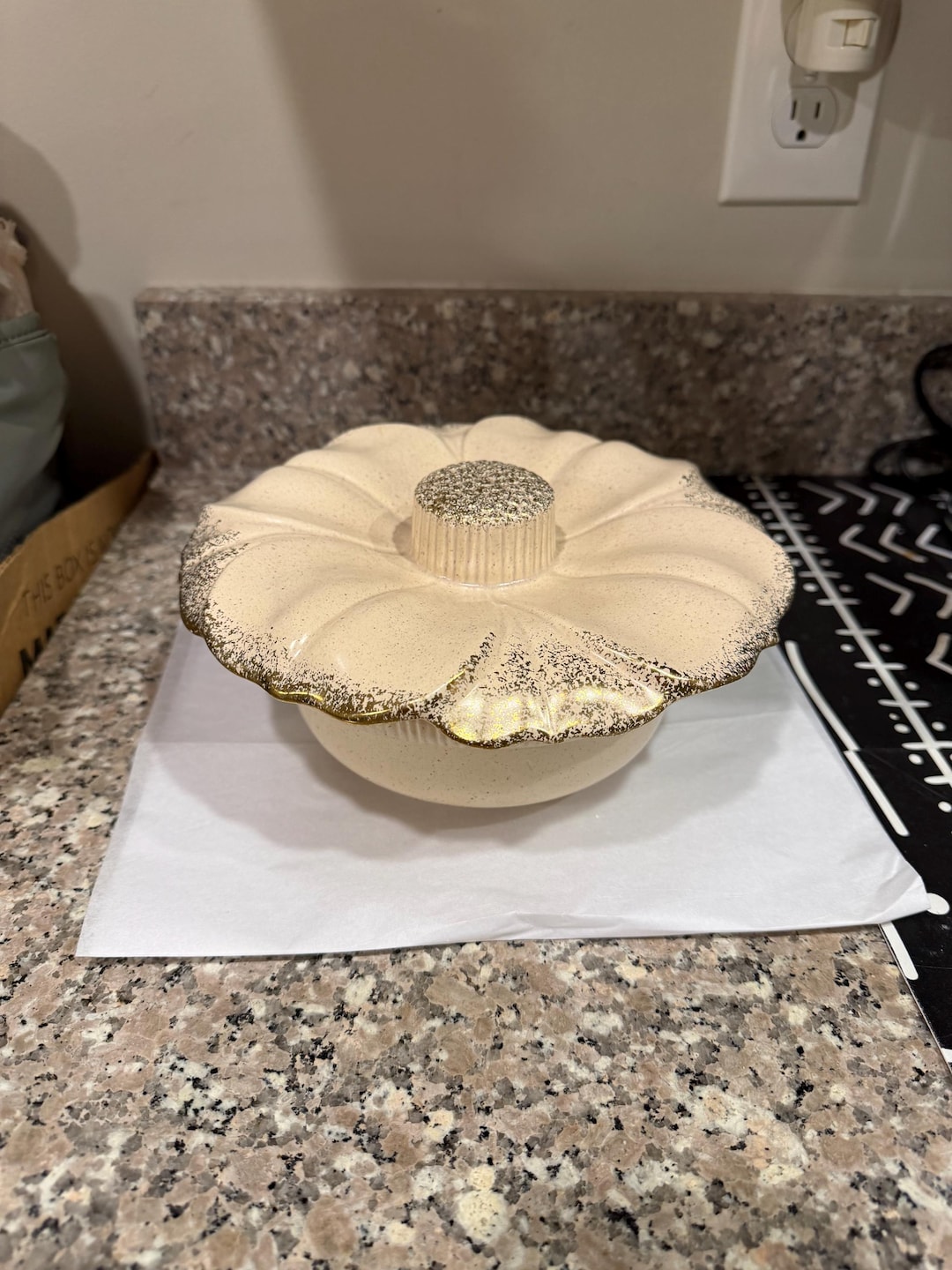 Vintage California Originals Pottery 5968 USA Bowl With Cover Floral ...