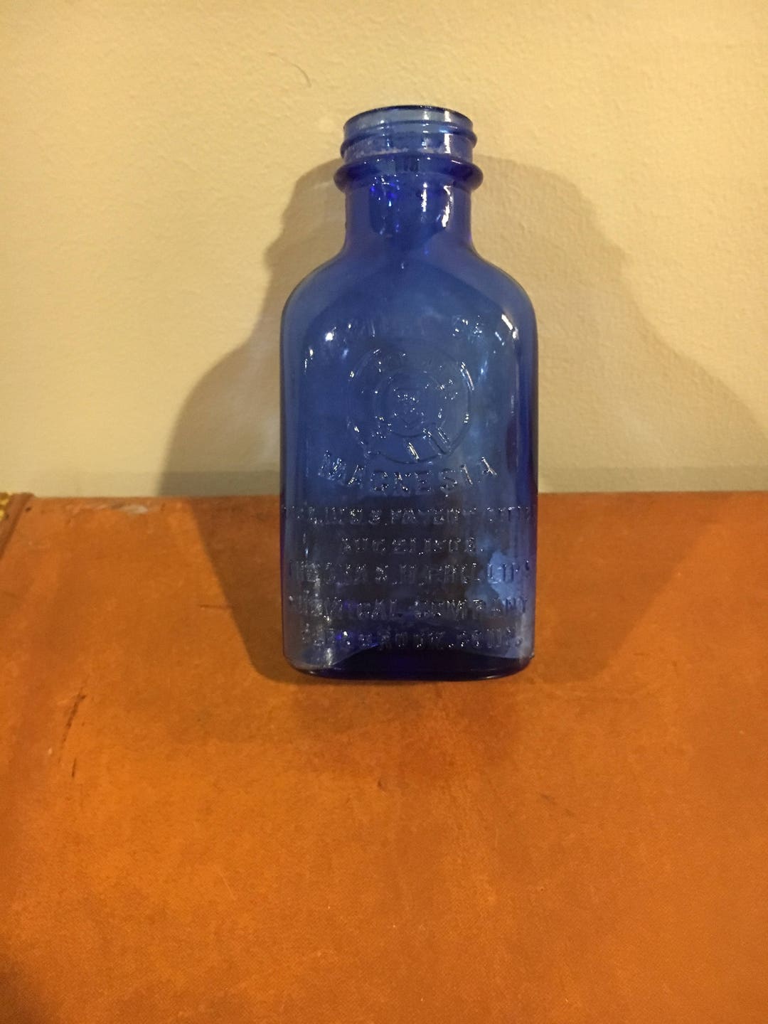 Vintage Blue Milk of Magnesia Bottle - Etsy